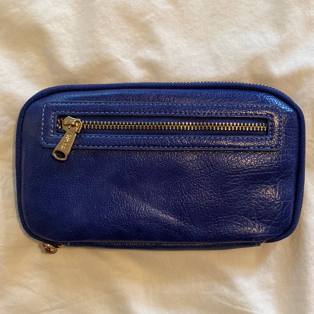 Royal Blue Pvc Zip Wallet. - Gem